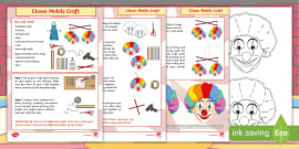 Design a Clown Cut and Paste Craft Activity