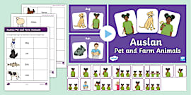 Auslan Pets and Farm Animals Bingo (teacher made) - Twinkl