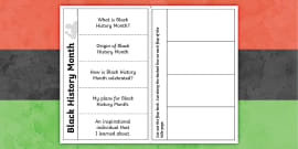 Black History Month Flipbook (teacher made) - Twinkl
