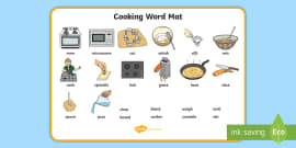 Cooking Utensils Word Mat (teacher made)