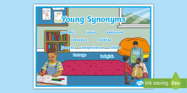 Describe Synonyms Word Mat (Teacher-Made) - Twinkl