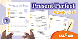ESL Present Perfect Kids Activity Sheet
