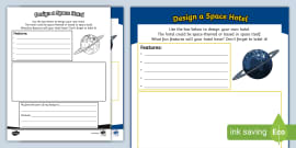 Design a Space Suit Worksheet (teacher made) - Twinkl
