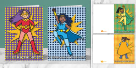 FREE! - Superhero Mother’s Day Cards | Bloom and Wild Gifts | Twinkl