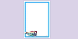 FREE! - Simple Blank Coach Bus Page Border | Page Borders | Twinkl