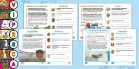 LKS2 60-Second Reads: Stone Age Activity Pack (teacher made)
