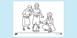 FREE! - Maui And Whanau Around Fire Colouring Sheet | Colouring Sheets