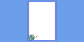 Simple World Earth Page Border | Page Borders | Twinkl