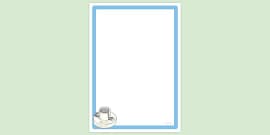 FREE! - Simple Blank Bulb in Holder Page Border - Twinkl