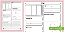 Cameroon Fact File Template (Teacher-Made) - Twinkl