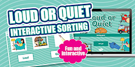 Loud or Quiet Sorting Cards - Twinkl