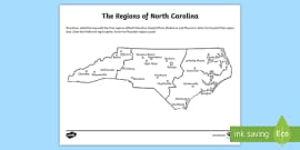Regions of North Carolina Map Activity (teacher made)