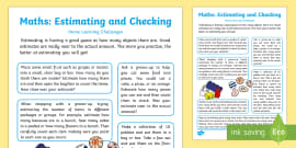 EYFS Maths Mastery Counting Home Learning Challenge: Estimating Socks!