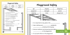 Playground Safety Word Search (teacher made) - Twinkl