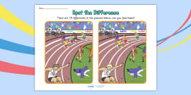 Bike Safety Spot the Difference Worksheet (teacher made)