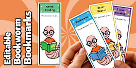 👉 Editable Literacy Bookmarks