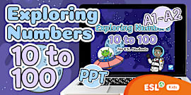 ESL Numbers 10-100 Worksheet for Kids