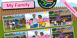 Preschool: All About Me- My Family Display Posters
