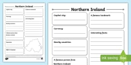 Ireland Fact File Template (teacher made) - Twinkl