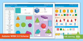 Year 2 2D Shape and 3D Object Word Mat (l'enseignant a fait)