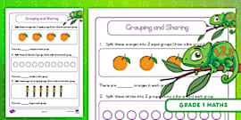 Grade 1 Mathematics: Sharing Marbles Equally Activity Sheet