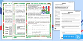 Six Nations Rugby Word Cards-Scottish (teacher made)