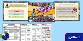 How do I teach the persuasive features in advertising?