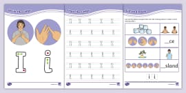 Letter D Handwriting Worksheets with Auslan (Teacher-Made)