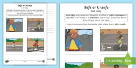 Safe Road Safety Crossing Sequencing (teacher made) - Twinkl