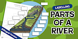 Parts of a River Worksheet | KS2 Labelling Activity | Twinkl