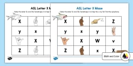 ASL Letter Y Maze Activity (teacher made) - Twinkl