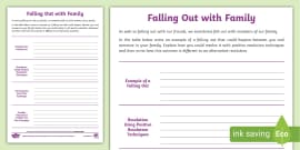 Family Problem-Solving Worksheet (teacher made) - Twinkl