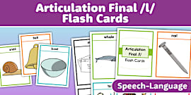 Articulation Medial /s/ Words Flash Cards for SLP