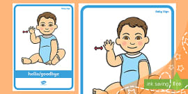 ‘I Love You’ Auslan Poster | Baby Signing | Twinkl