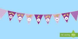 Welcome to Class Fingerspelling Display Bunting - Twinkl