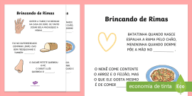 Brincando de Rimas (teacher made) - Twinkl