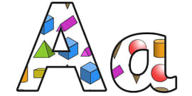 'Shapes' Display Lettering (teacher made) - Twinkl