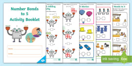 👉 Number Bonds to 5 Booklet (Ages 4-5) (teacher made)