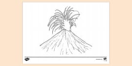 Volcano Cross Section Labelling Activity - KS1 Geography