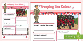 Trooping the Colour Colouring Pages (teacher made) - Twinkl