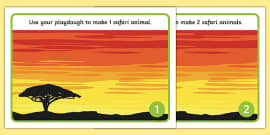 Safari Mats - Playdough Animals Pictures (teacher made)