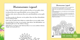 Die Tulpe - ein Gedicht Arbeitsblatt: Lesen und Malen - Gedicht