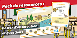 Cartes de vocabulaire : Les dinosaures