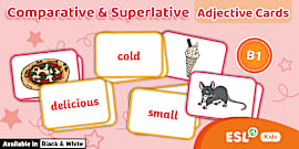 Comparative Adjectives Matching Cards