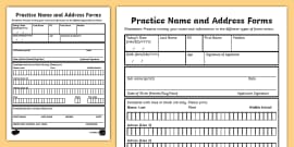How to Fill Out Forms: Activity Sheet | Grade 5 | Twinkl