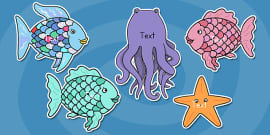 Cartoon Ocean Fish | Fish Cut-Outs | Twinkl (teacher made)