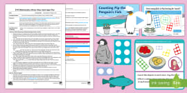 Numicon Shapes Counting Pip the Penguin's Fish PowerPoint