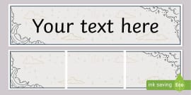 👉 Editable Display Banners (teacher made) - Twinkl