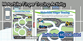 Cars Finger Tracing Activity