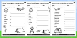 KS1 Seaside Alphabet Ordering Worksheet (teacher made)